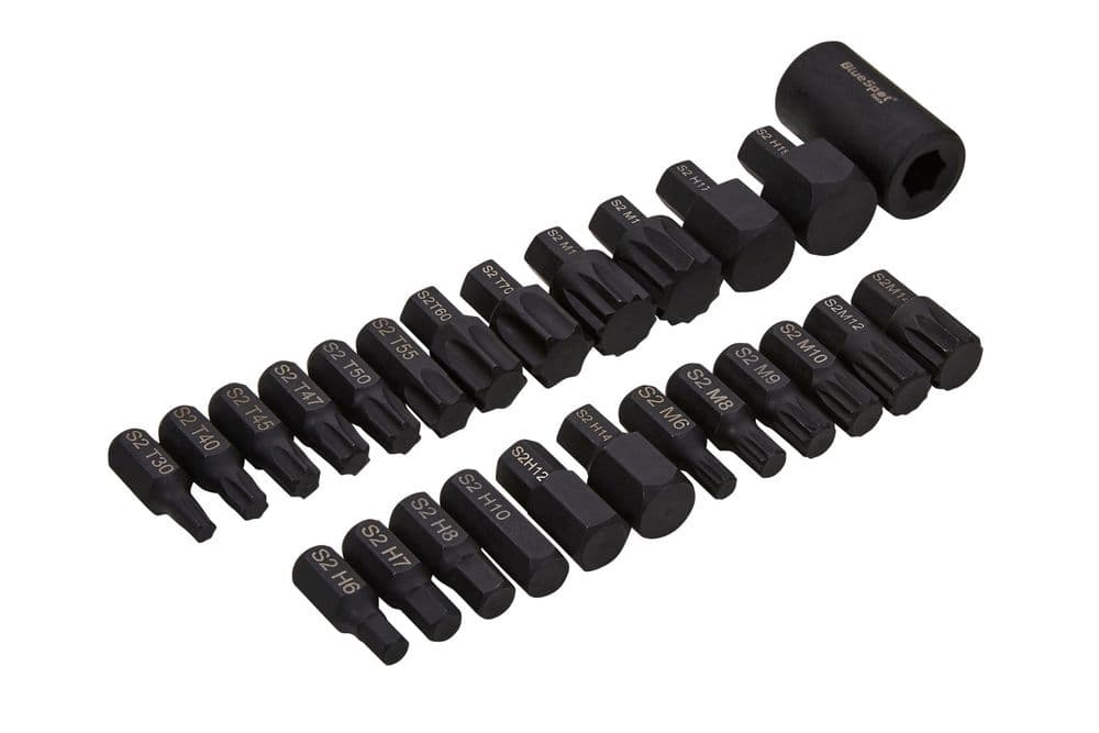 Blue Spot 01494 25 Piece 1/2" Interchangeable Impact Bit Set