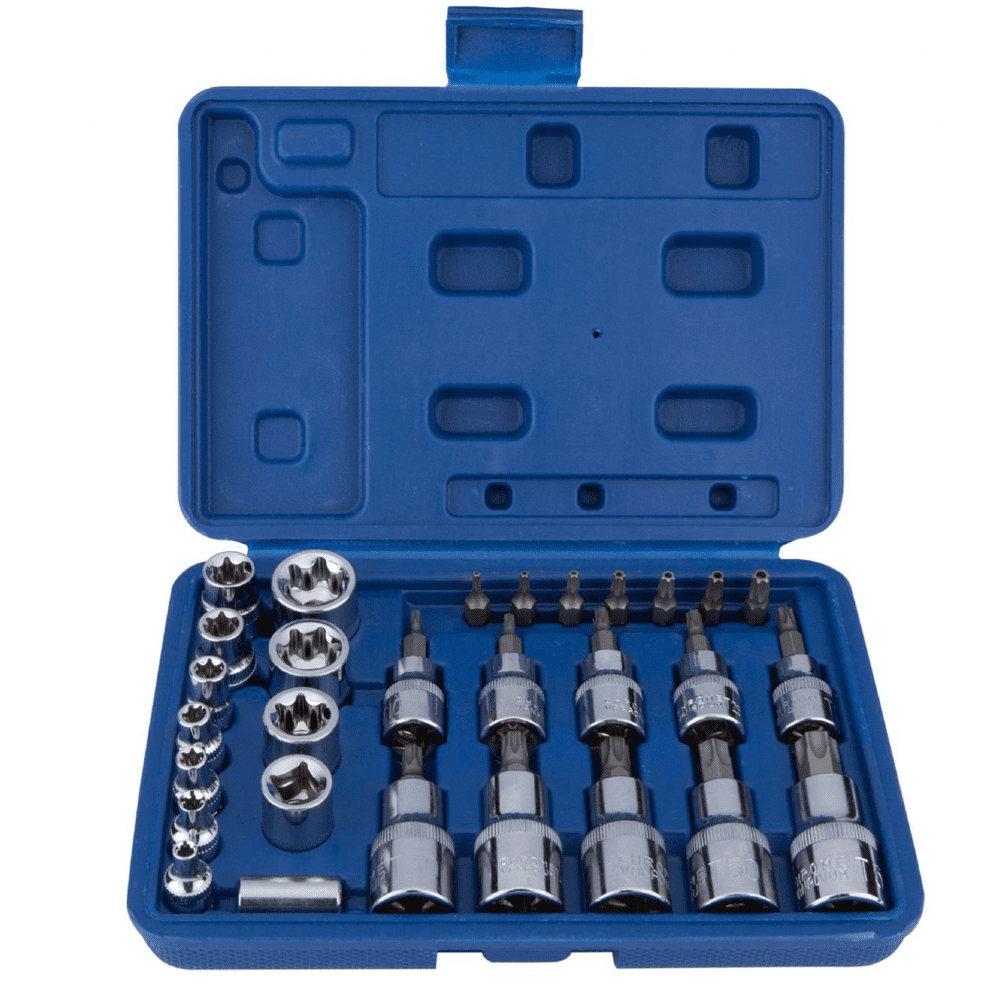 Blue Spot 01529 Torx Socket & Bit Set T10-T55 E4-E20