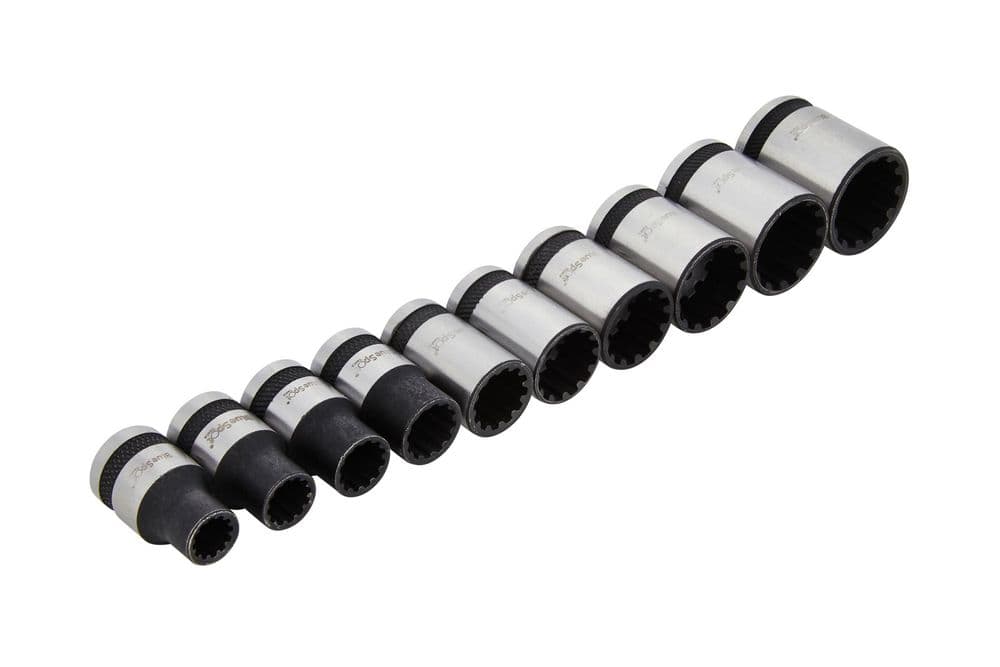 Blue Spot 01543 Spline Sockets 7-18mm 10 Piece 3/8D