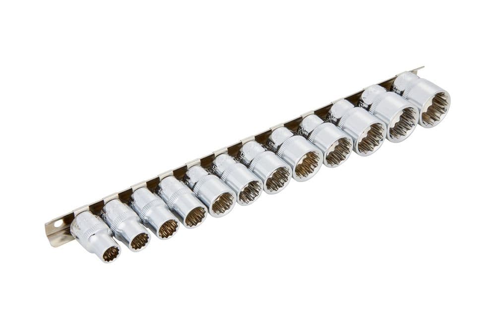 Blue Spot 01566 Metric Shallow Sockets 8-19mm 12 Piece 3/8D
