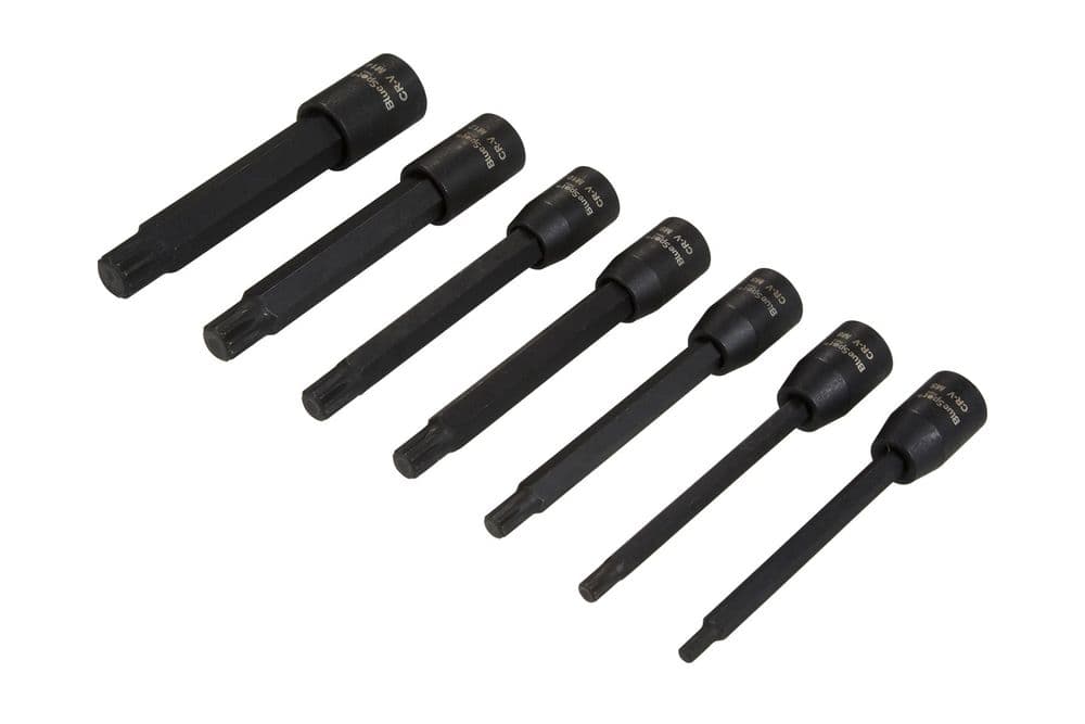 Blue Spot 01589 Extra Long Spline M5-M14 7 Piece 3/8D