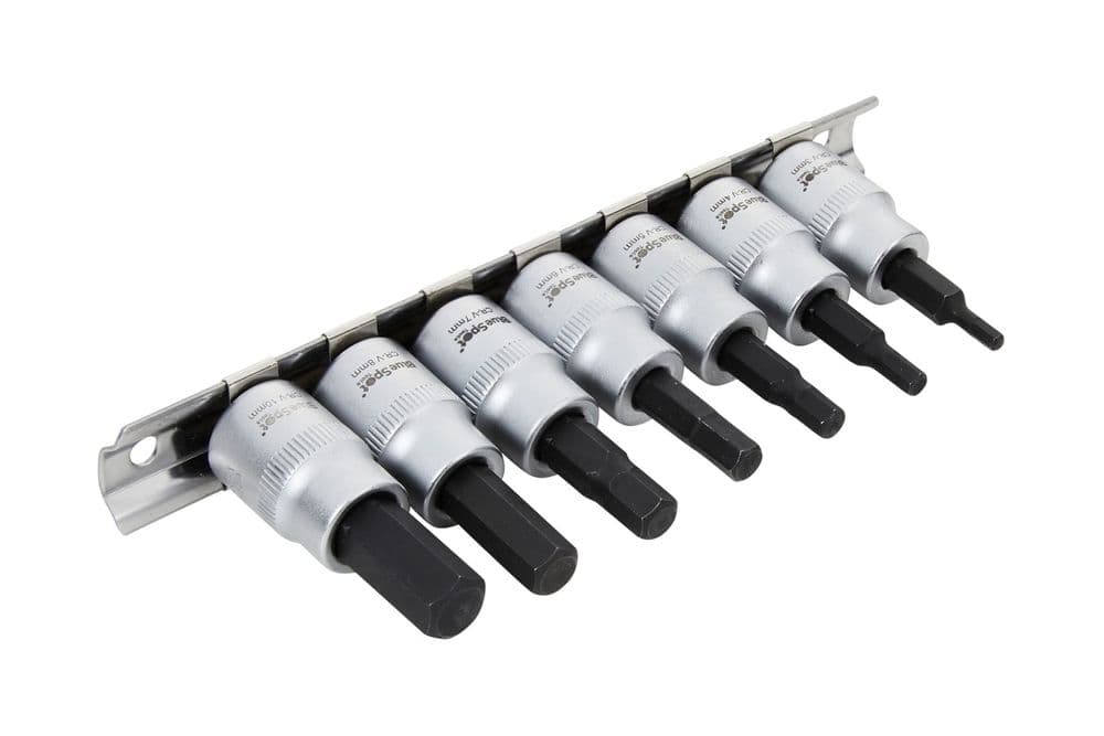 Blue Spot 01600 Hex Socket Bit Set 7 Piece 3/8D