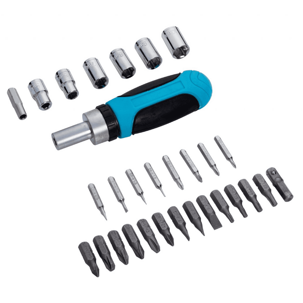 Blue Spot 12623 Ratchet Screwdriver and Socket Set 30 Piece