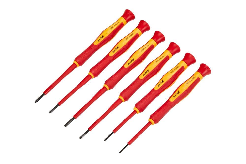 Blue Spot 12628 6 Piece VDE Precision Screwdriver Set