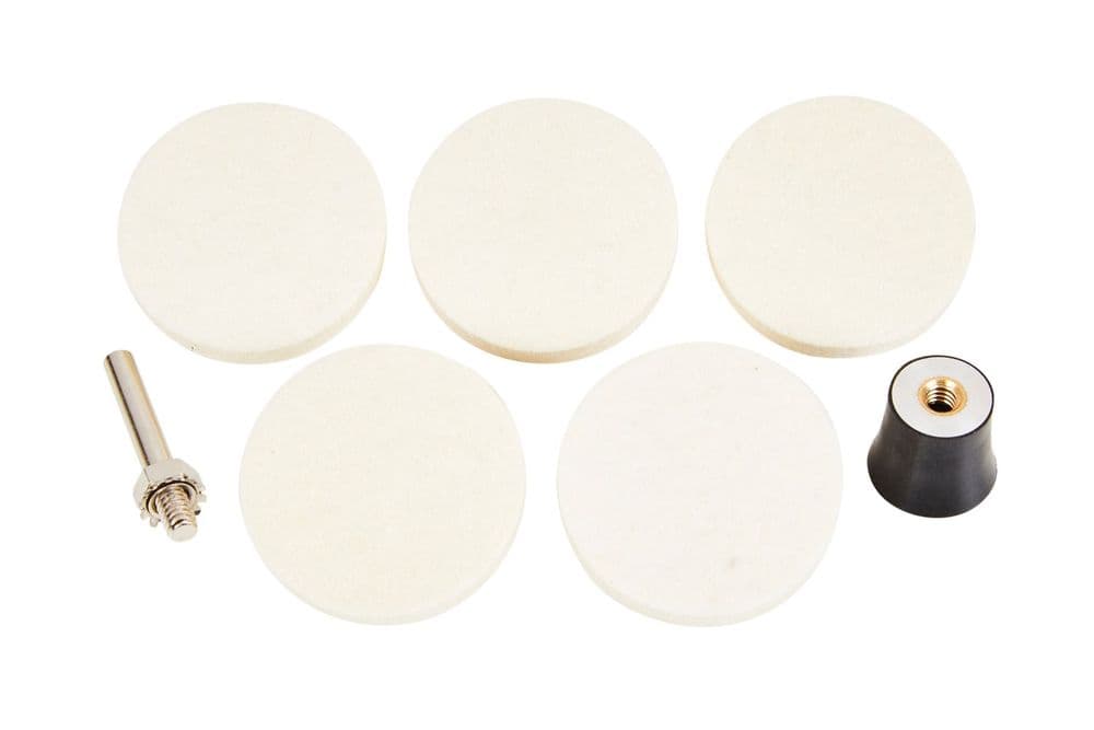 Blue Spot 19076 6 Piece 50mm 2" Felt Polishing Discs
