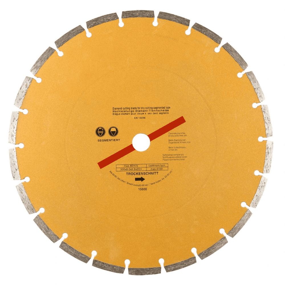 Blue Spot 19535 Segmented Gold Diamond Dry Cutting Disc 300mm 12"