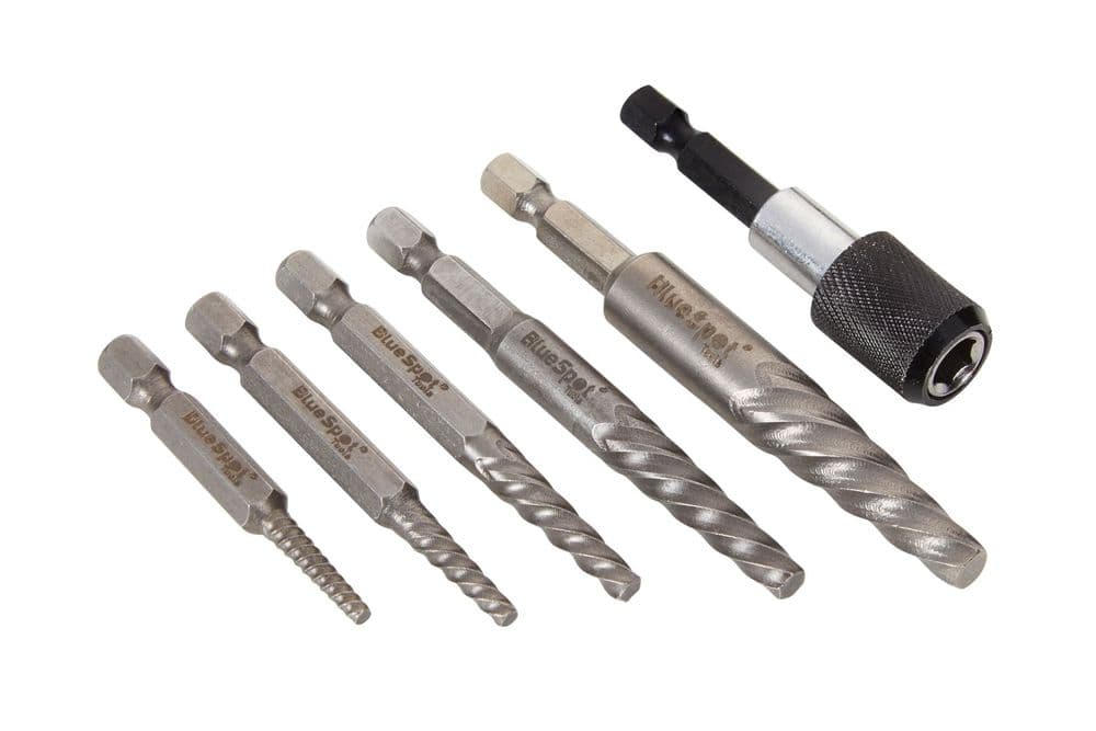 Blue Spot 22308 Hex Shank Screw Extractor Set 6 Piece