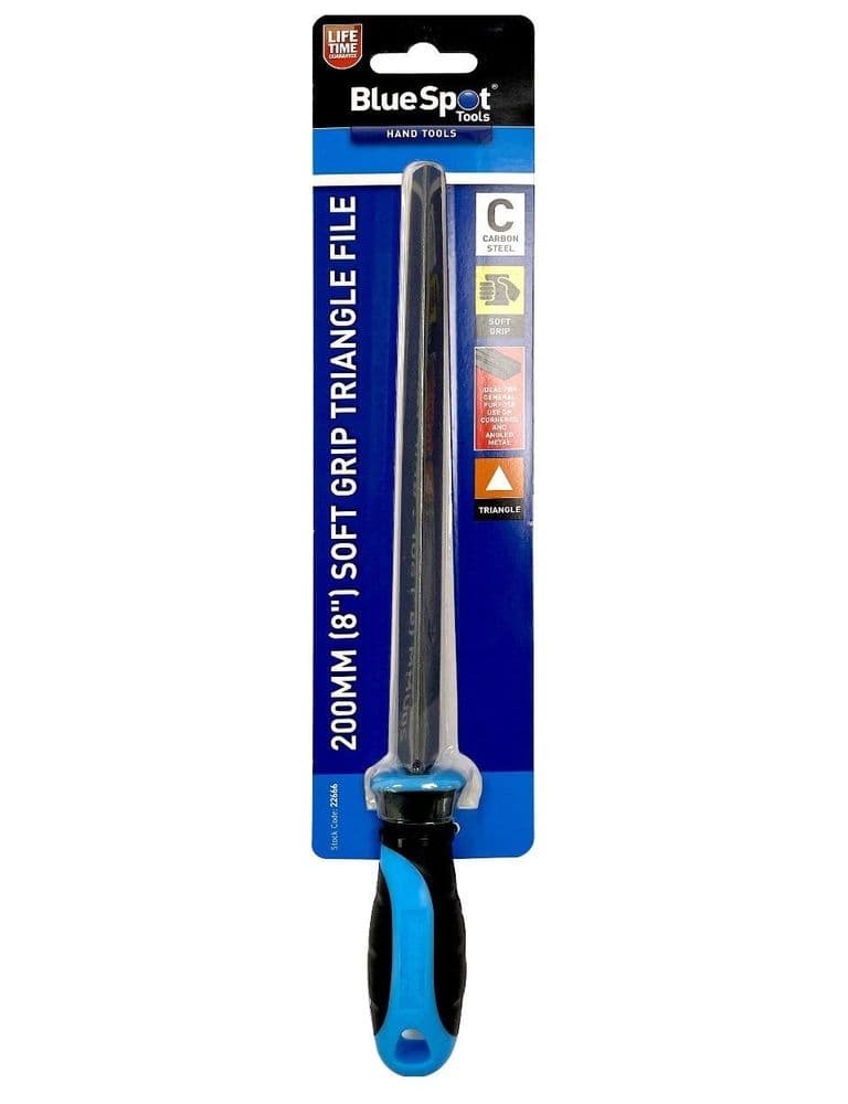 Blue Spot 22666 Soft Grip Triangle File 200mm 8"