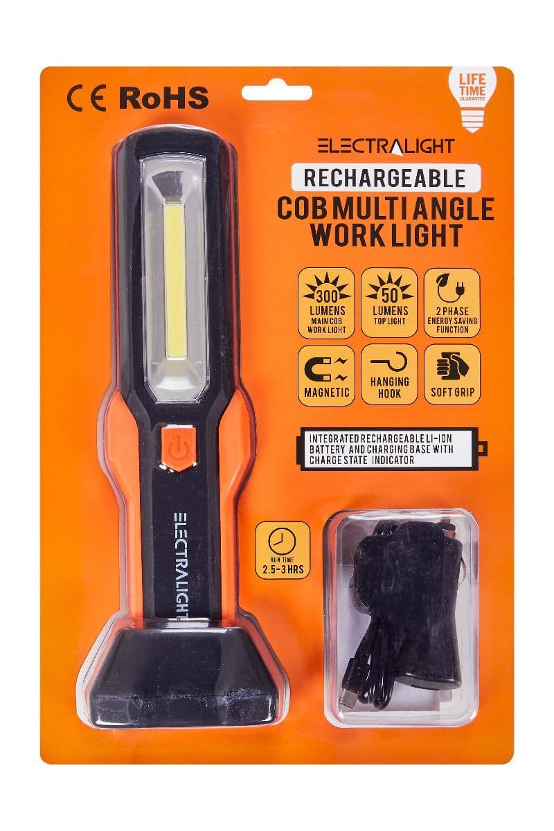 Blue Spot 65308 Electralight Rechargeable Multi Angle Work light 300 Lumens