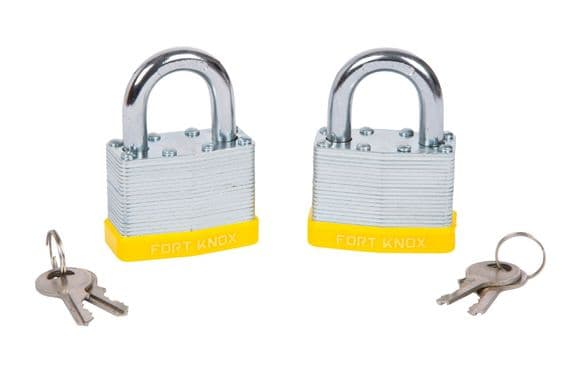 Blue Spot 77015 2 Piece 50mm Laminated Keyed Alike Padlocks