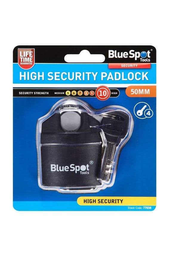 Blue Spot 77038 50mm High Security Padlock