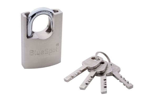 Blue Spot 77046 60mm Shrouded Satin Finish Padlock