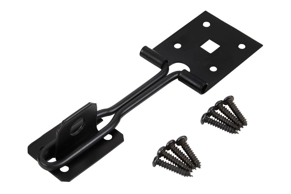 Blue Spot 78051 Black Powder Coated Wire Hasp And Staple 152mm