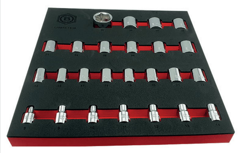 Britool Hallmark LHMSET836 25 Piece 1/2" Drive 6 Point Chrome Socket Set