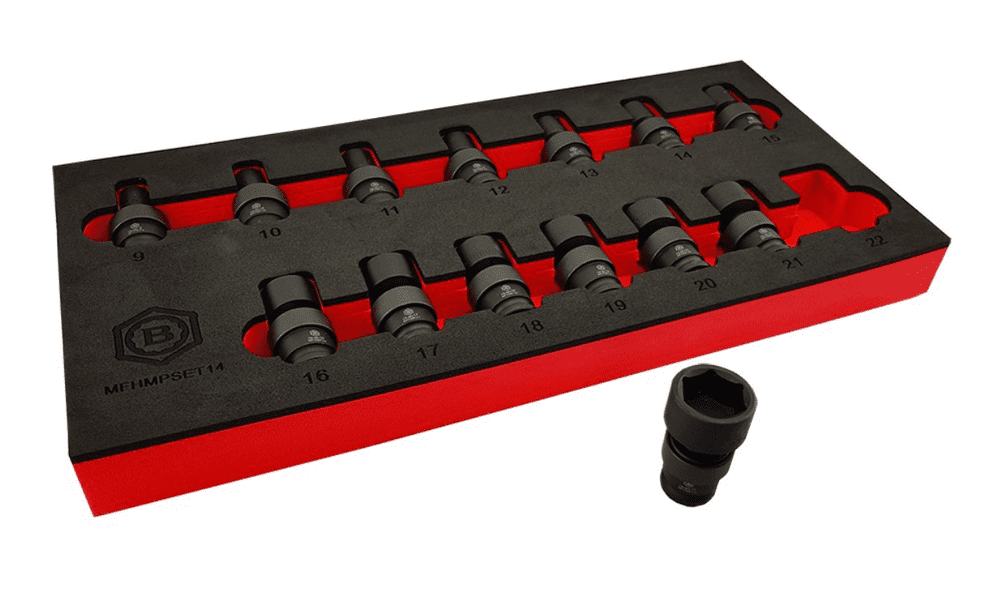 Britool Hallmark MFHMPSET14 14 Piece 3/8" Drive Flexi Universal Joint ...