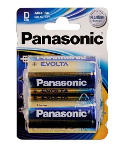 Connect 30648 Panasonic Evolta D Cell Battery 12 x 2 Blister Packs