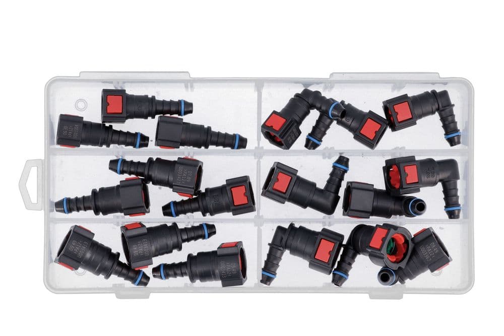 Connect 34226 Assorted AdBlue Straight & Angled Quick Connectors 18pc