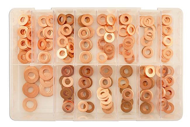 Connect 34999 150 Piece Assorted Common Rail Diesel Injectors Washers