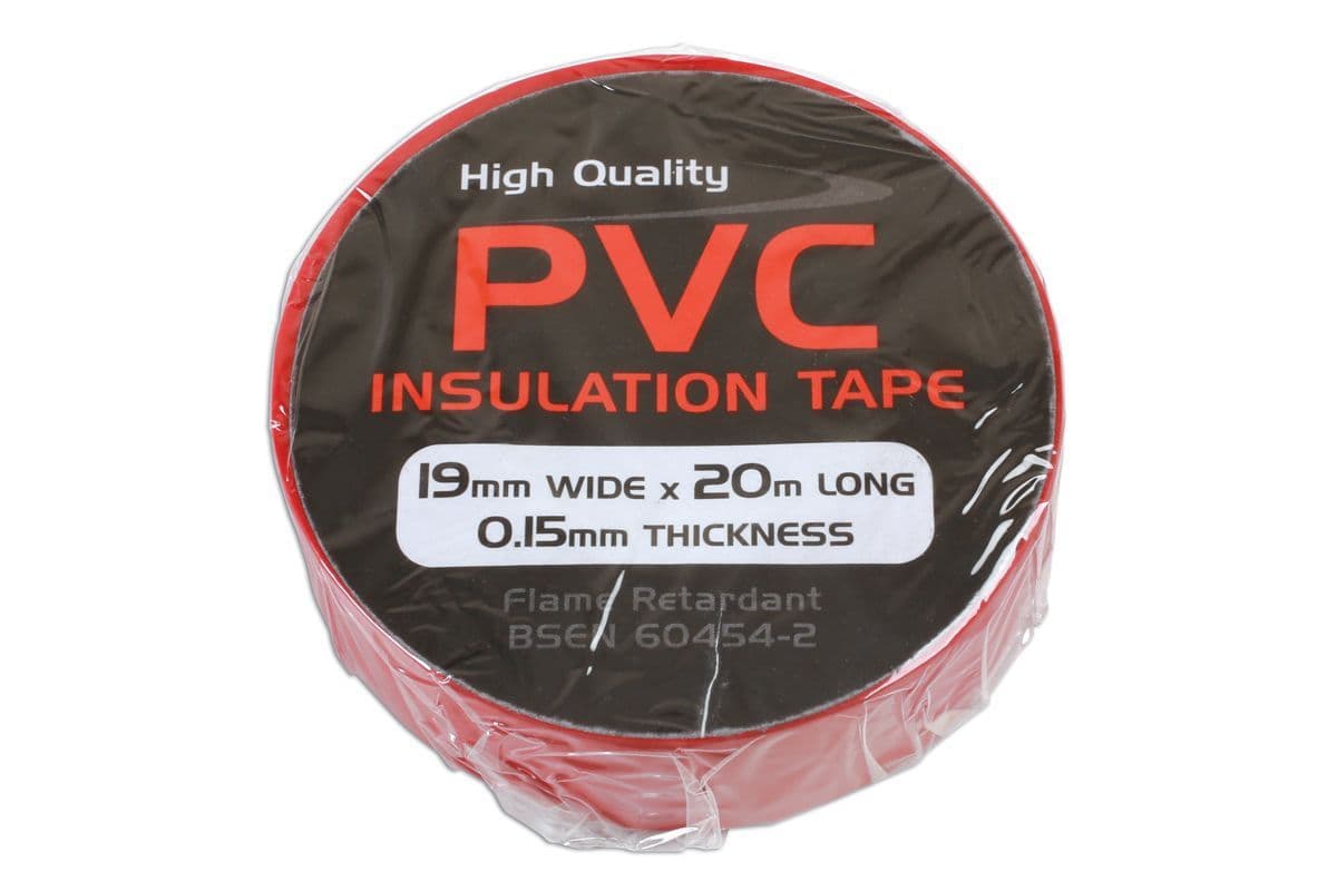 Connect 36893 Red PVC Insulation Tape 19mm x 20m Pk 1