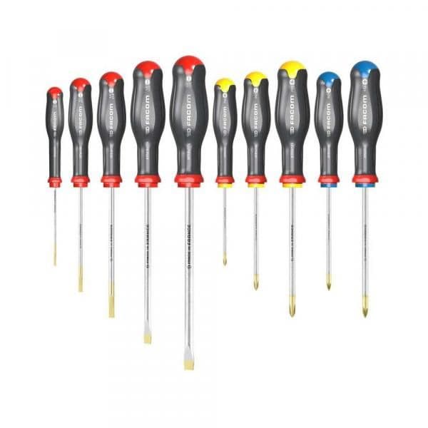 Facom ATW J10PB 10 Piece Mixed Prodrive Screwdriver Set