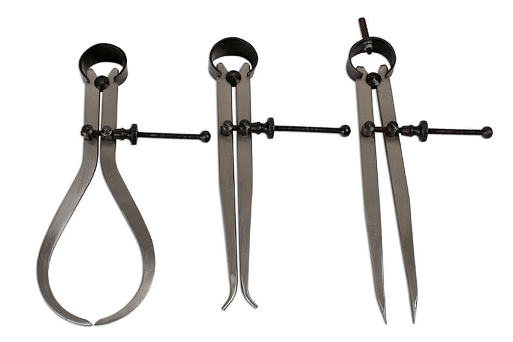Kamasa 55752 Caliper & Divider Set 3 Piece - 6" External Internal Caliper