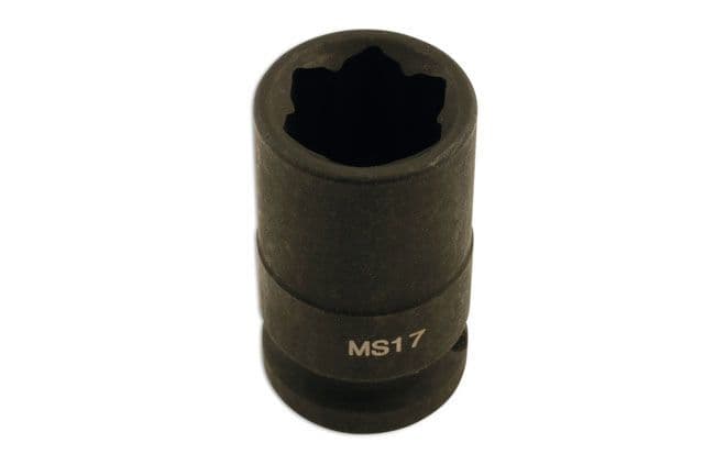 Laser 5707 Wheel Nut Socket Convex 17mm