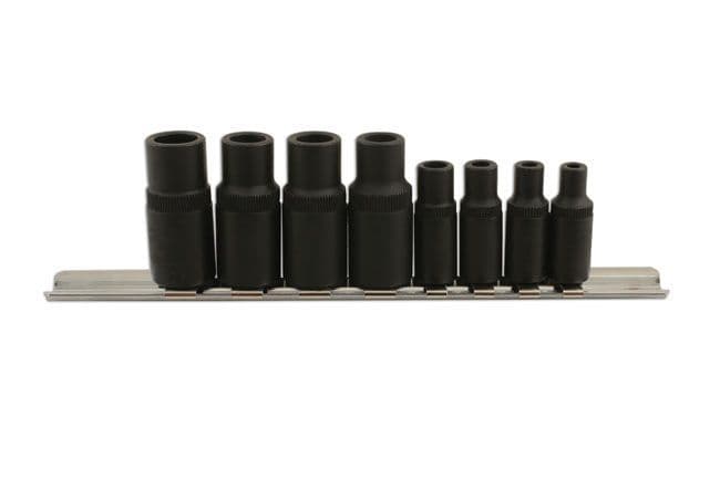 Laser 6058 Tap Socket Set 3/8"D 1/4"D 8 Piece