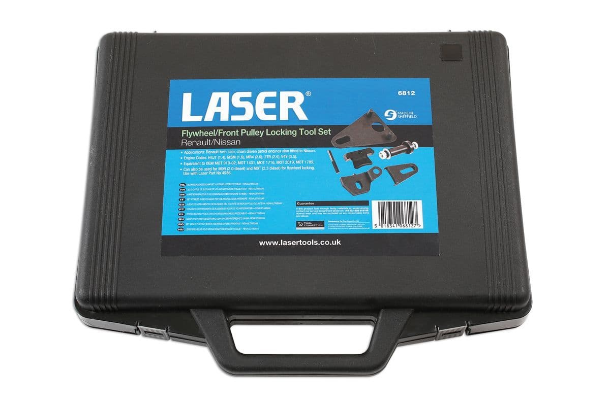 Laser 6812 Flywheel/Front Pulley Locking Tool Set Fits Renault/Nissan ...