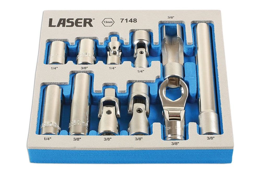 Laser 7148 11 Piece 1/4" & 3/8" Drive 13mm Master Socket Set