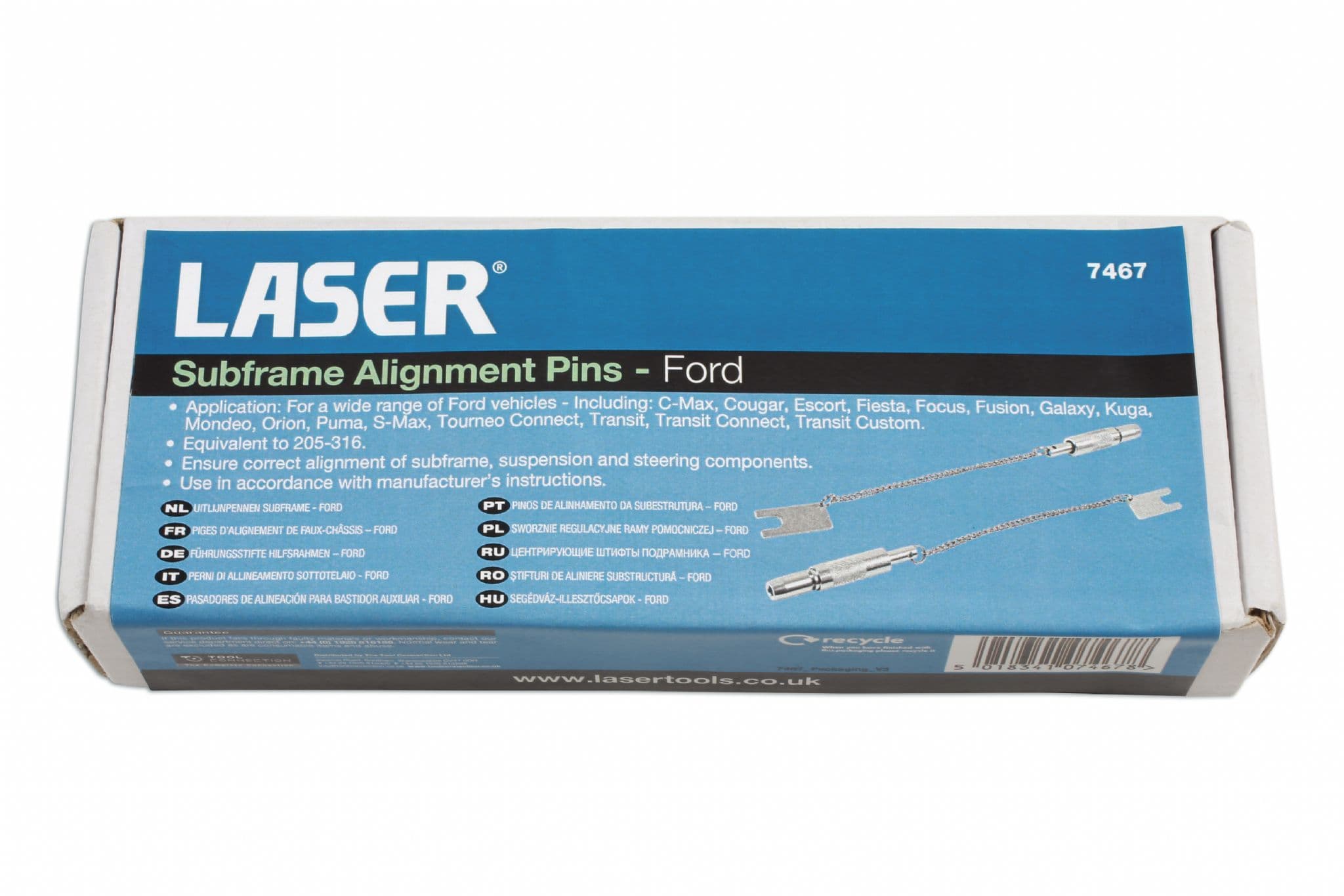 Laser 7467 Subframe Alignment Pins For Ford