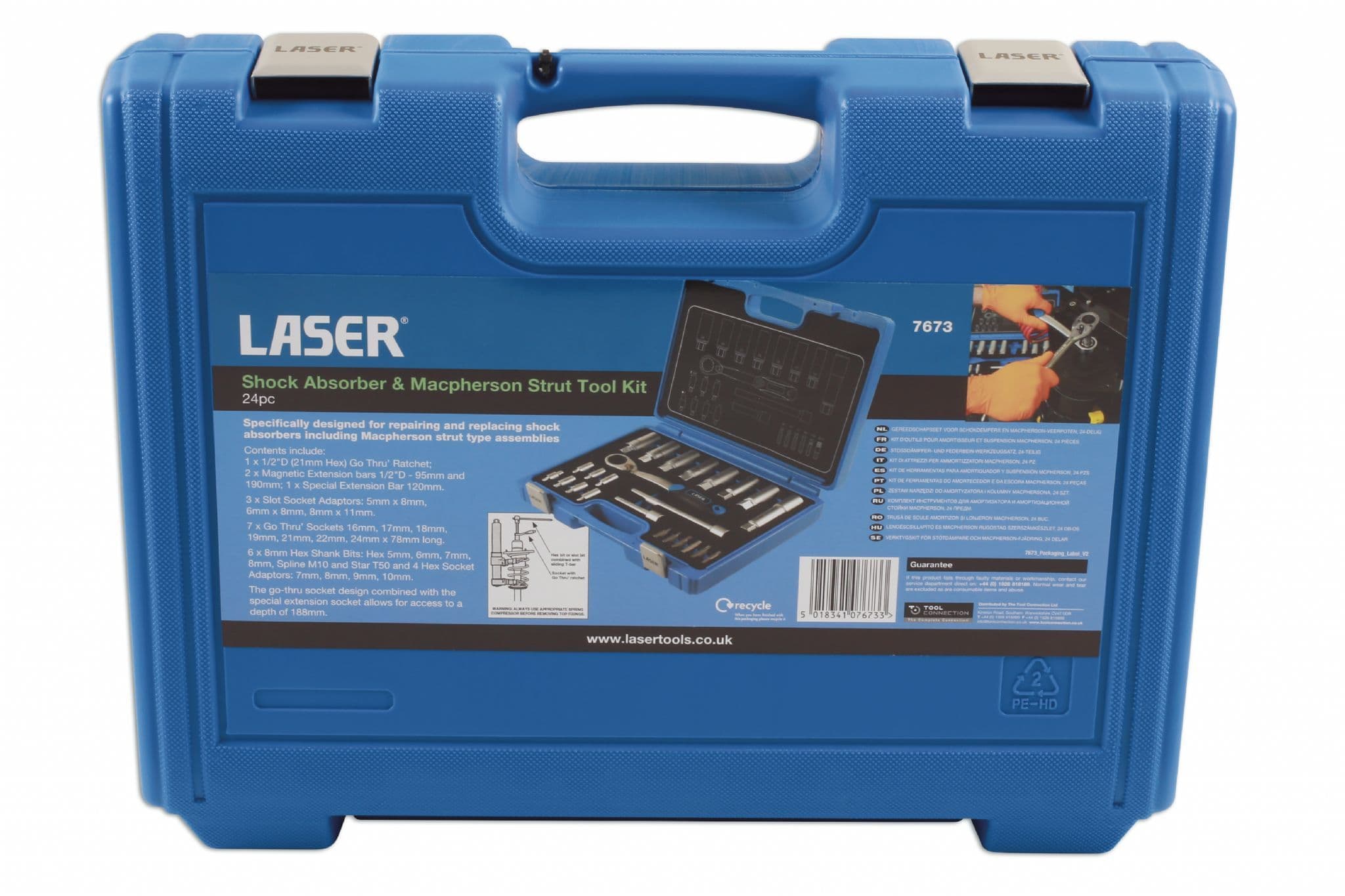 Laser 7673 24 Piece Shock Absorber & Macpherson Strut Tool Kit