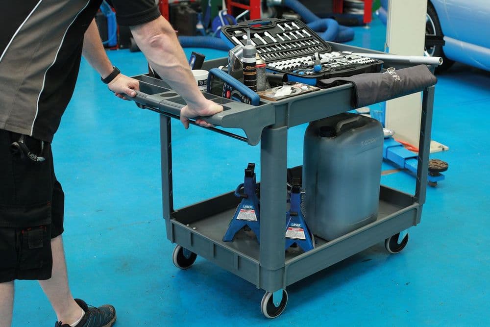 Laser 8090 Large Workshop Utility Cart Twin Level