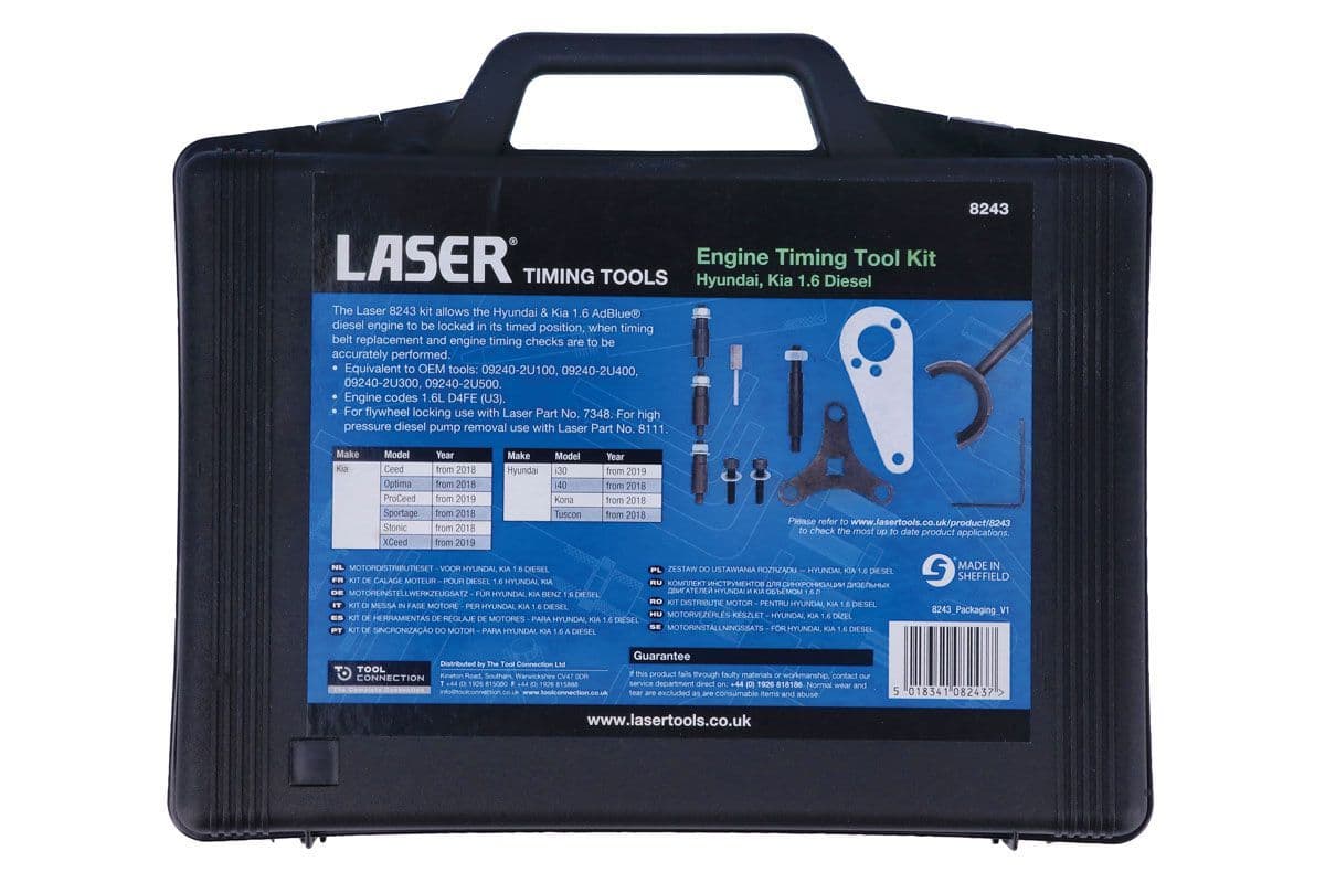Laser 8243 Engine Timing Kit For Hyundai Kia 1 6 Diesel