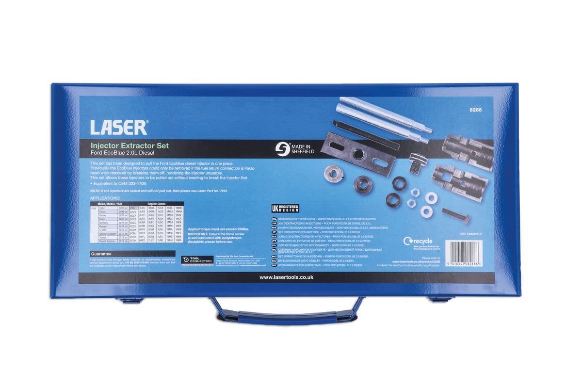 Laser 8288 Injector Extractor Set For Ford EcoBlue 2 0 Diesel