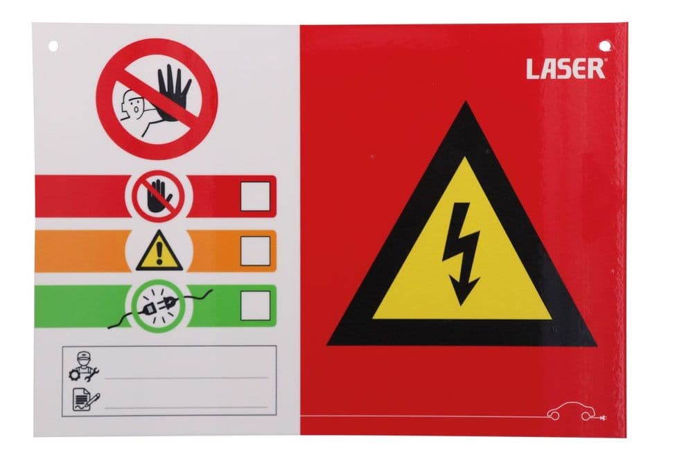 Laser 8462 Hybrid /EV Warning Signs 3pc