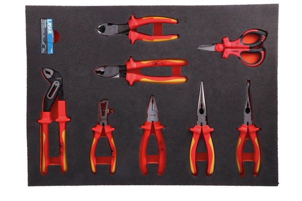 Laser 8485 Insulated Pliers Set in Foam Inlay