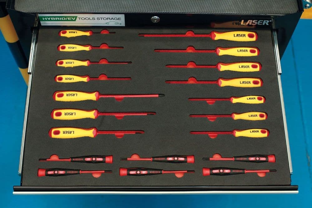 Laser 8486 Insulated Screwdrivers in Foam Inlay