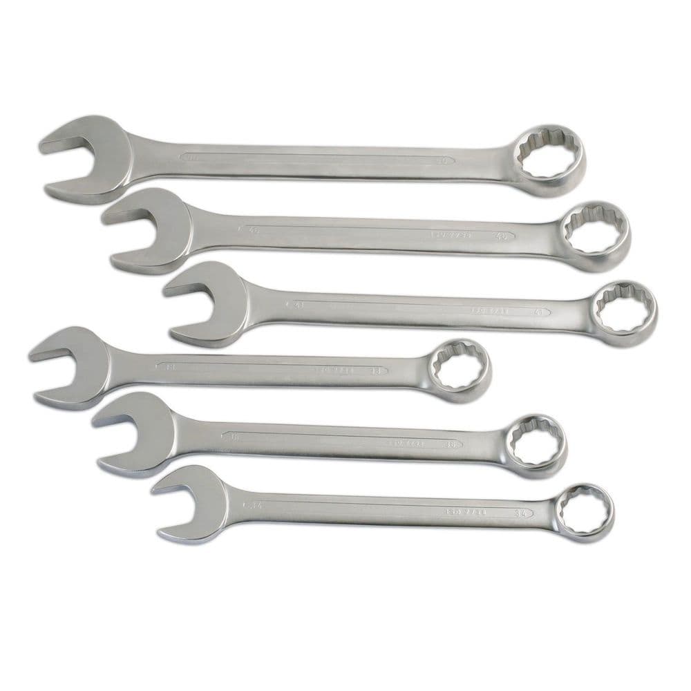Laser Tools 4887 6 Piece Jumbo Combination Spanner Set