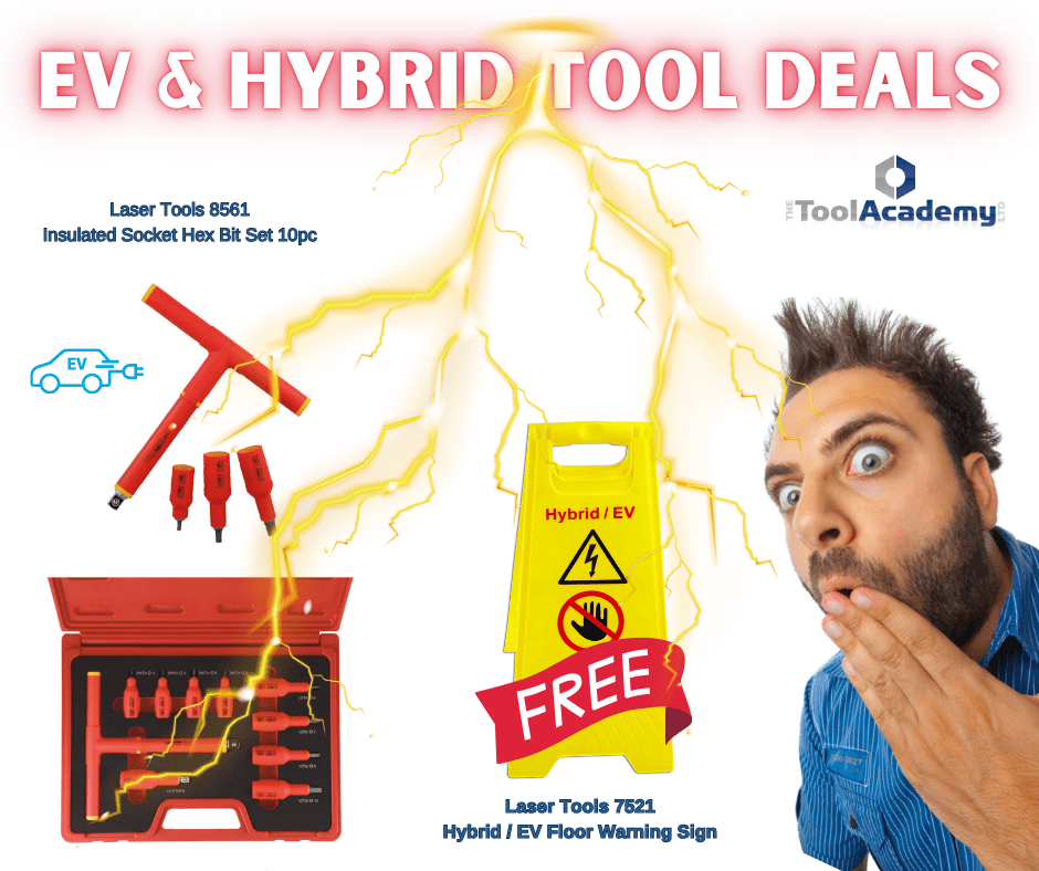 Laser Tools 8561 Insulated Socket Hex Bit Set 10 Piece 3/8" & 1/2" Drive OS