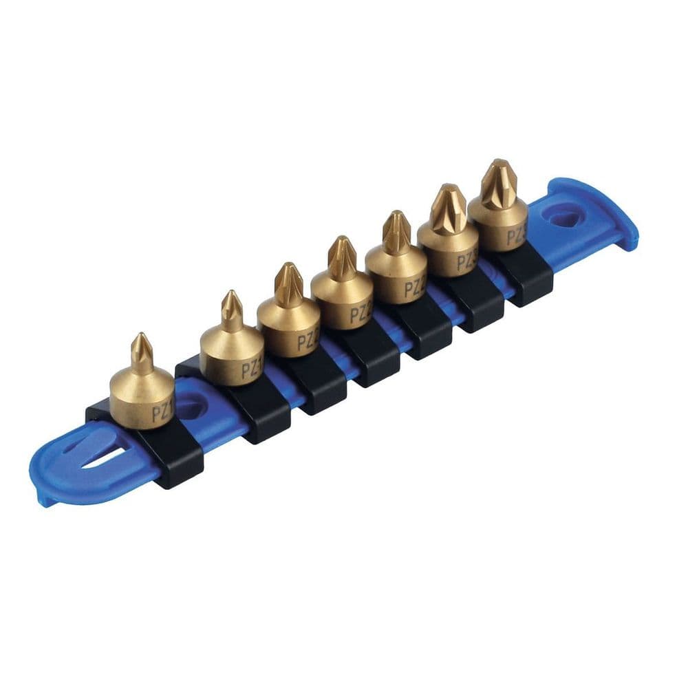 Laser Tools 8665 Low Profile Pozi Drive Socket Bit Set 1/4"D 7pc