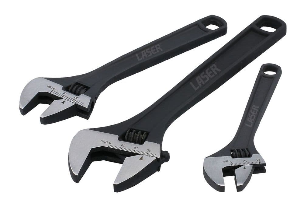 Laser Tools 8677 Adjustable Wrench Set 3pc