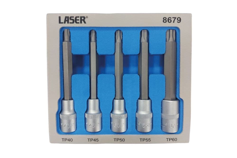 Laser Tools 8679 Long Series Torx Plus Socket Bit Set 1/2 "D 5pc