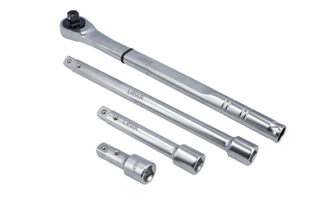 Laser Tools 9054 Ratchet 120 Teeth 3/4 D Extra Long 510mm Leverage For ...