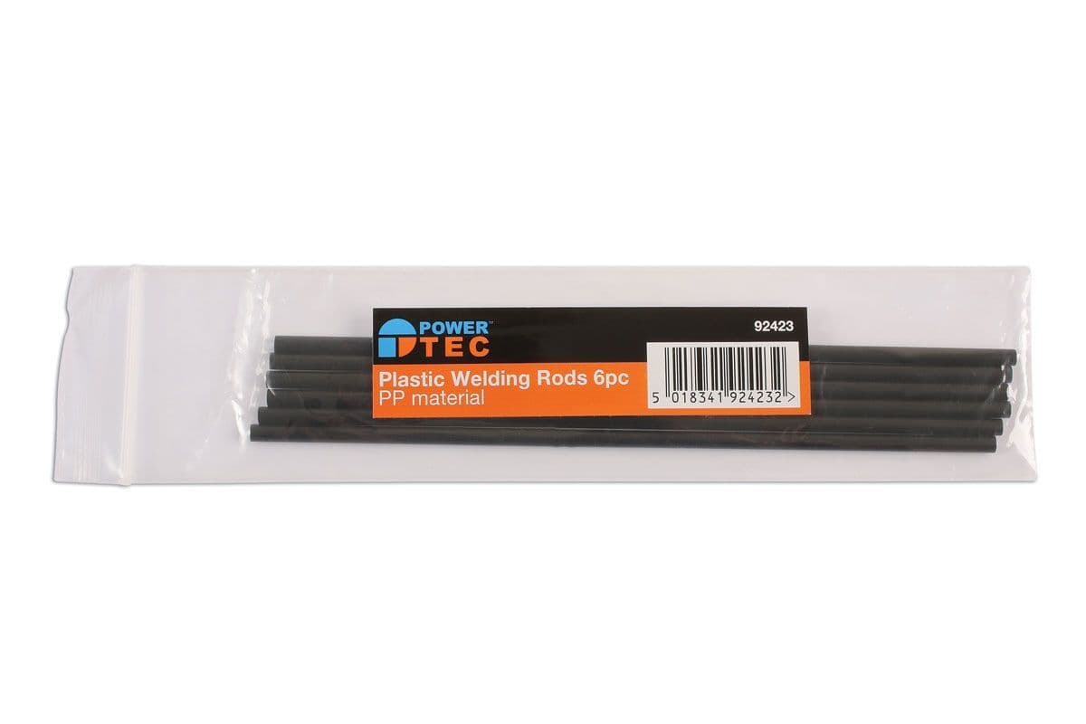 Power-Tec 92423 Polypropylene PP Plastic Welding Rods 6 Piece