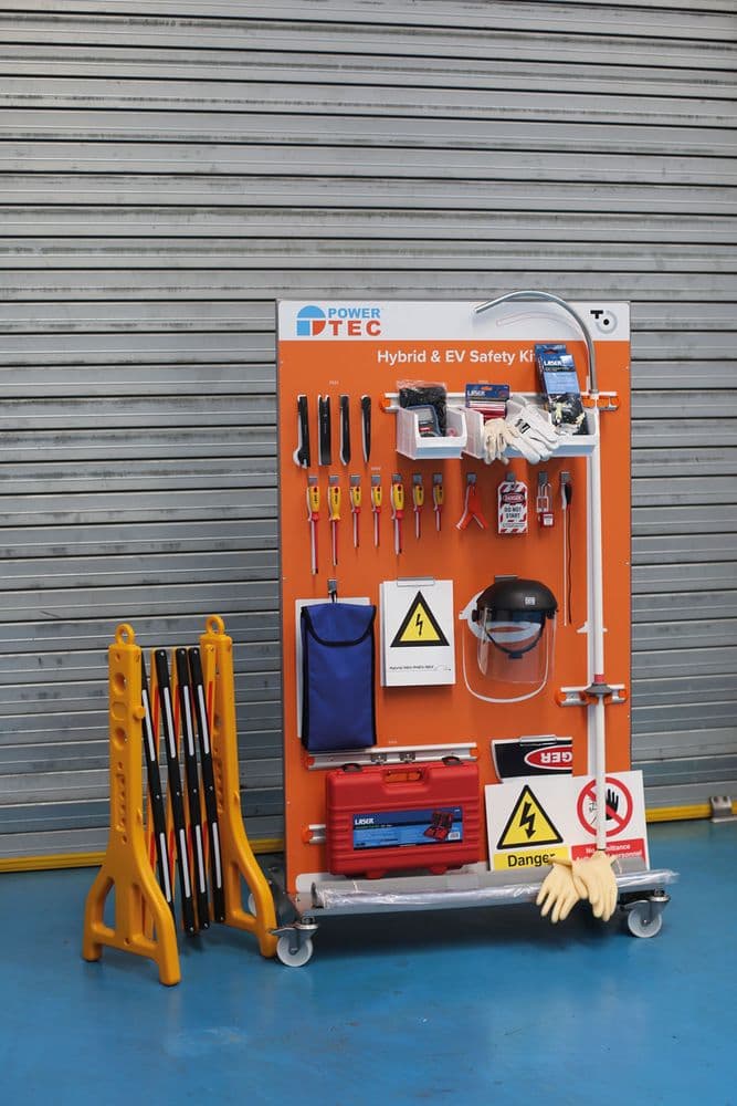 Power-Tec 92575 Premier Hybrid & EV Safety Kit c/w Shadow Board & Trolley