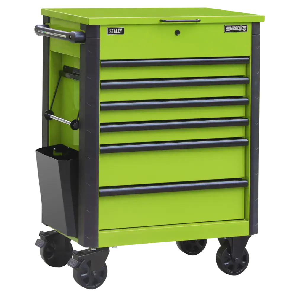 Sealey AP266HV Superline Pro Tool Trolley 6 Drawer - Green