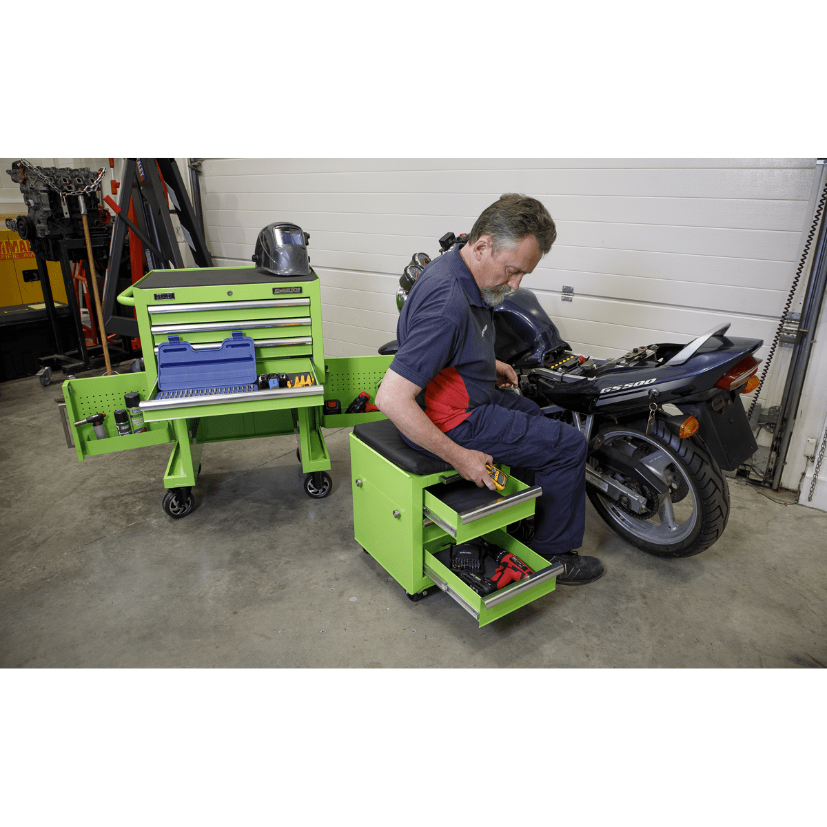 Sealey AP556CSHV Rollcab 3 Drawer & Utility Seat