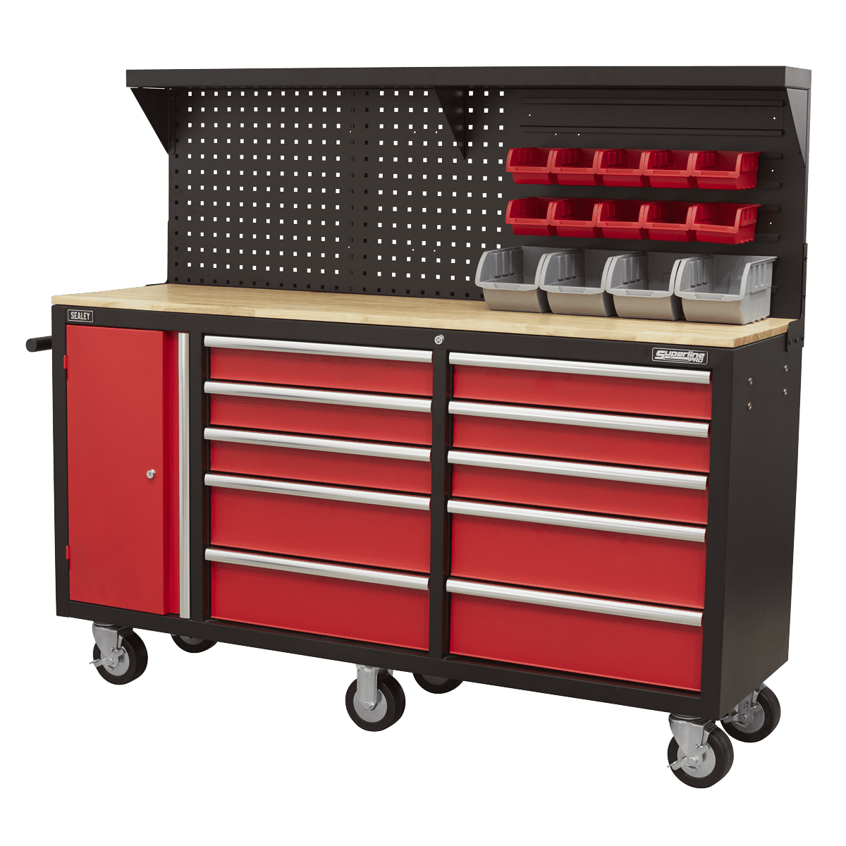 Sealey AP6310 Mobile Workstation 10 Drawer with Backboard
