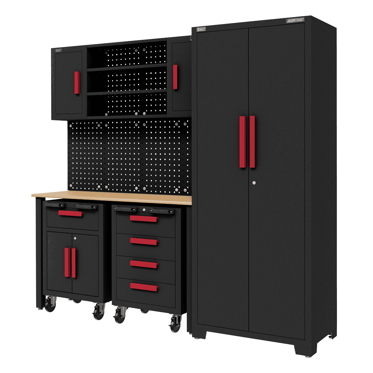 Sealey APMS12OP Complete Garage Storage System with Mobile Trolley x 2