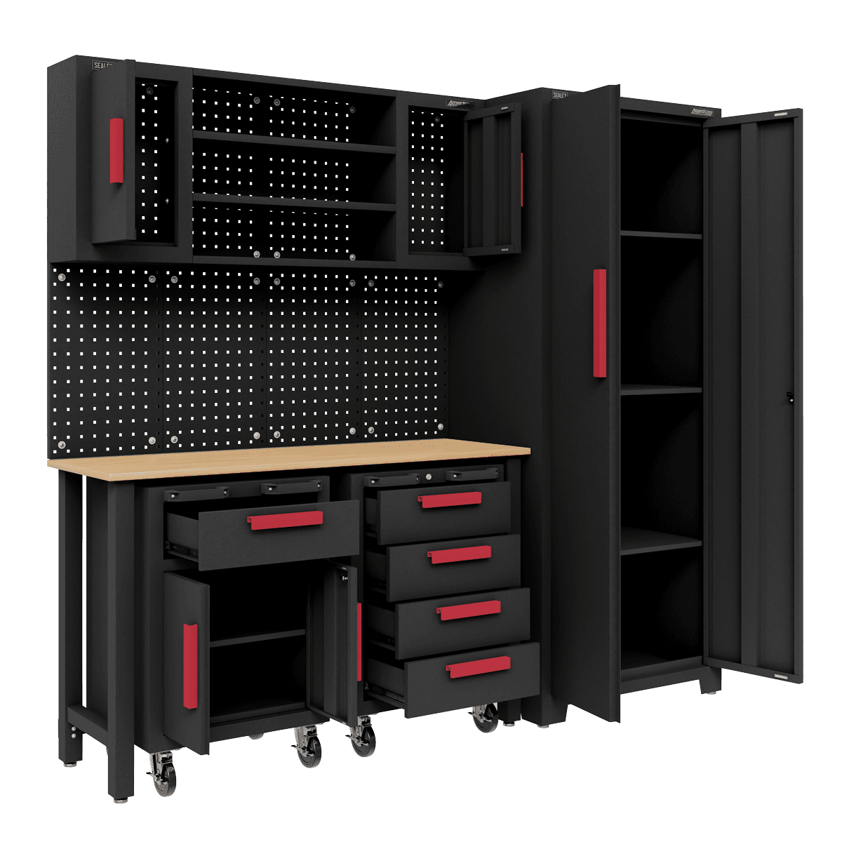 Sealey APMS12OP Complete Garage Storage System with Mobile Trolley x 2